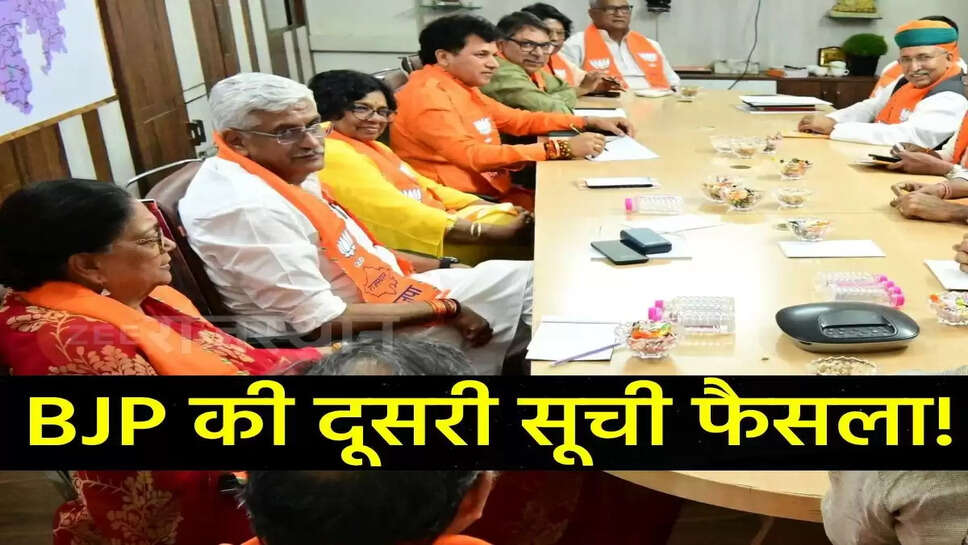 Rajastha Election 2023:BJP की दूसरी सूची फैसला !वसुंधरा भी हुई शामिल ...